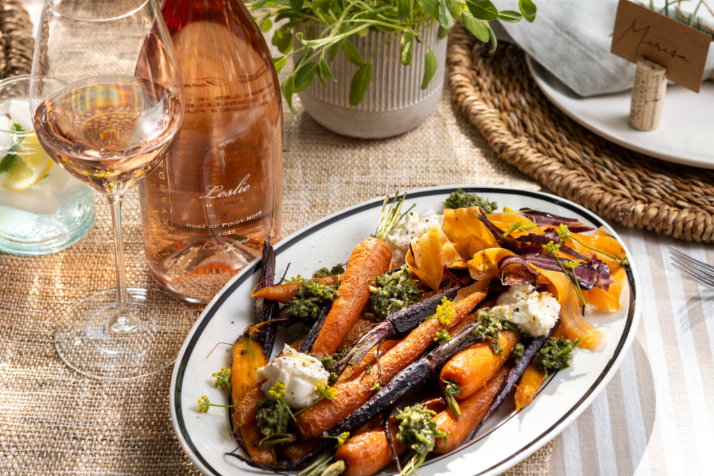 A Spring Table in Bloom: Leslie Rosé and Roasted Carrot Burrata Salad ...